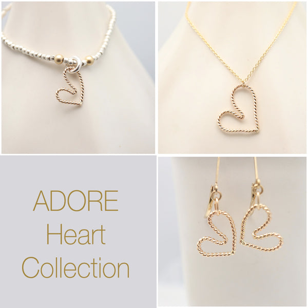 Adore gold heart necklace | Orange Avocado Jewelry, Handcrafted Artisan ...