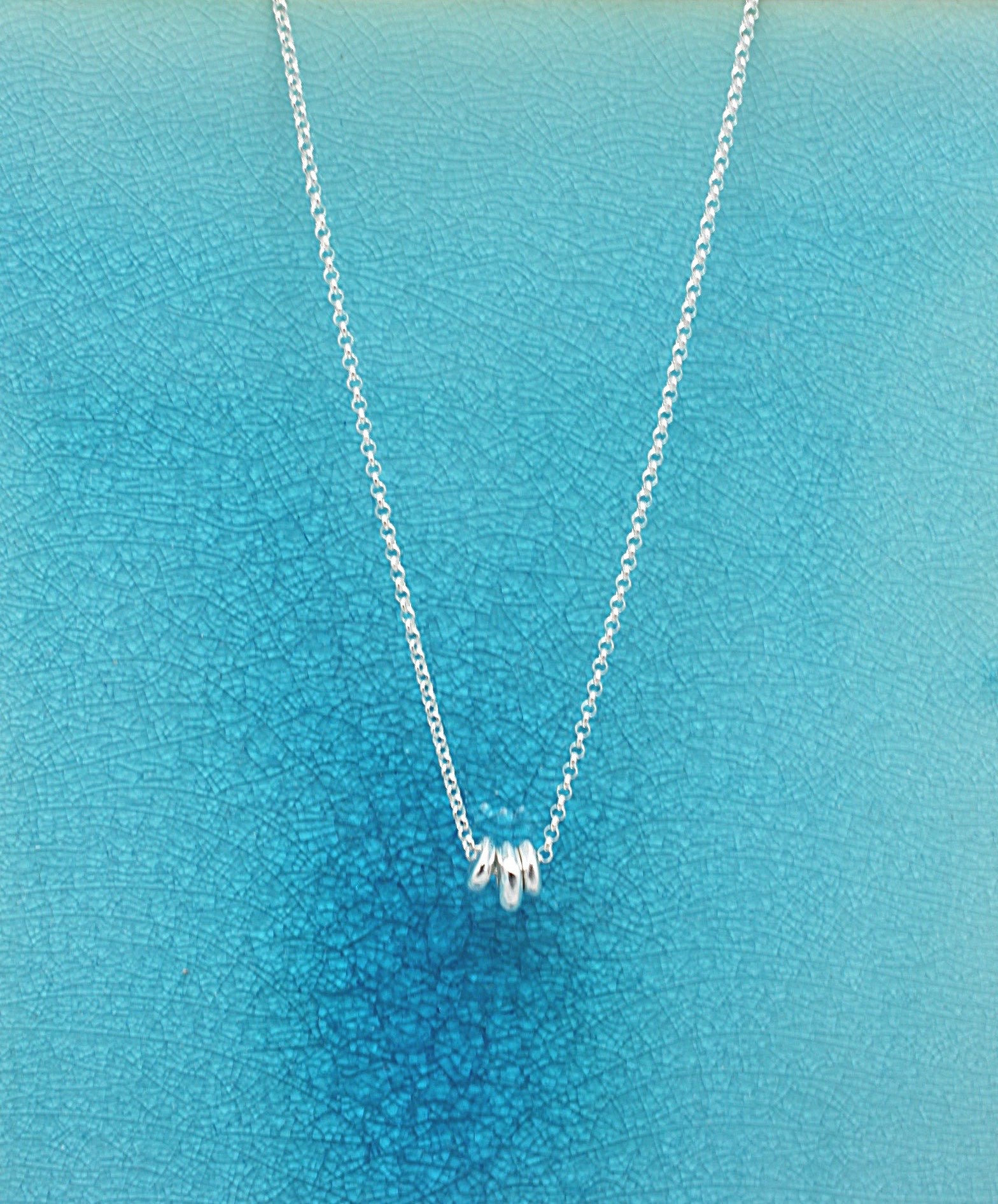 3 fine silver pebble necklace | Orange Avocado Jewelry, Handcrafted ...