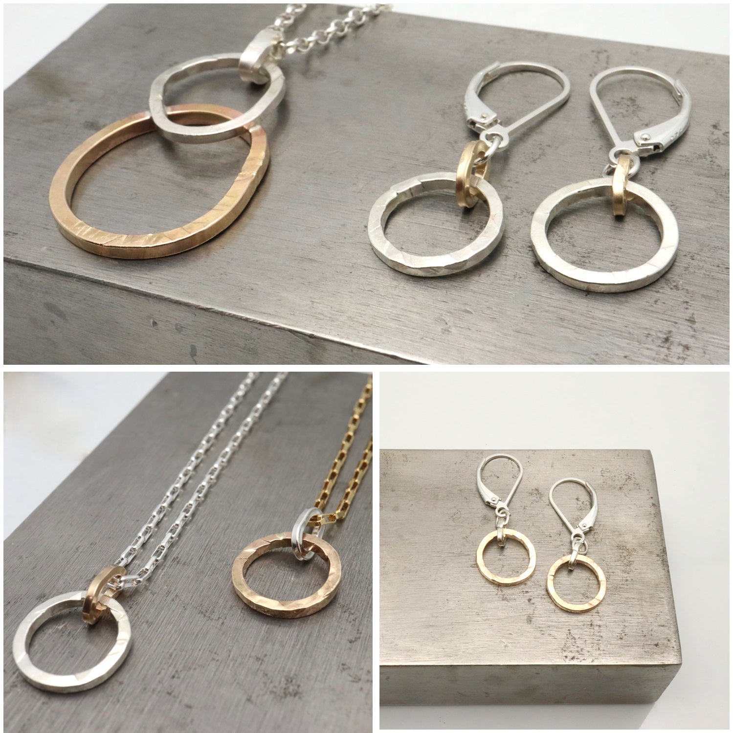 Ellipse collection: mixed metal ellipse stretch bracelet | Orange ...